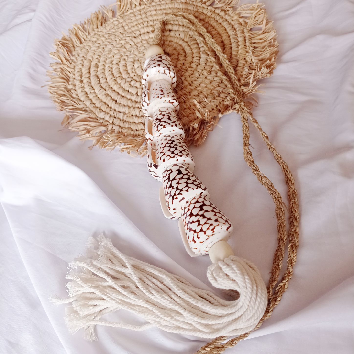 Embrase à rideaux gros coquillages mouchetés - Deco 1Do