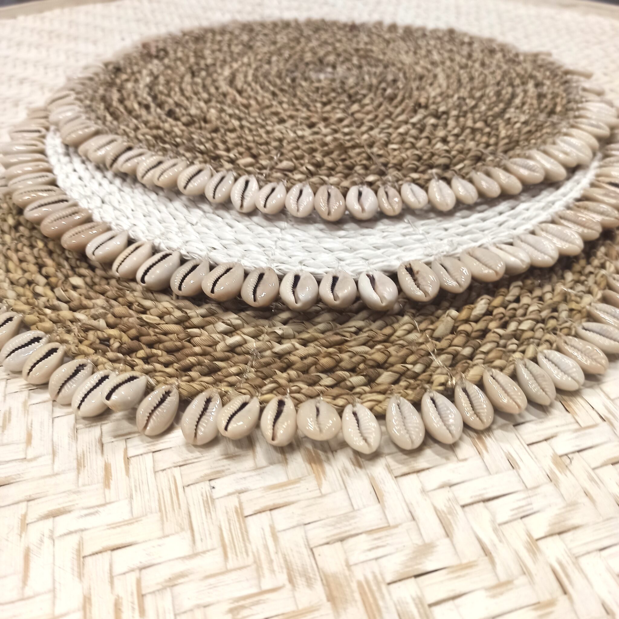 Set de table JONC DE MER et COQUILLAGES X 3 - Deco 1Do